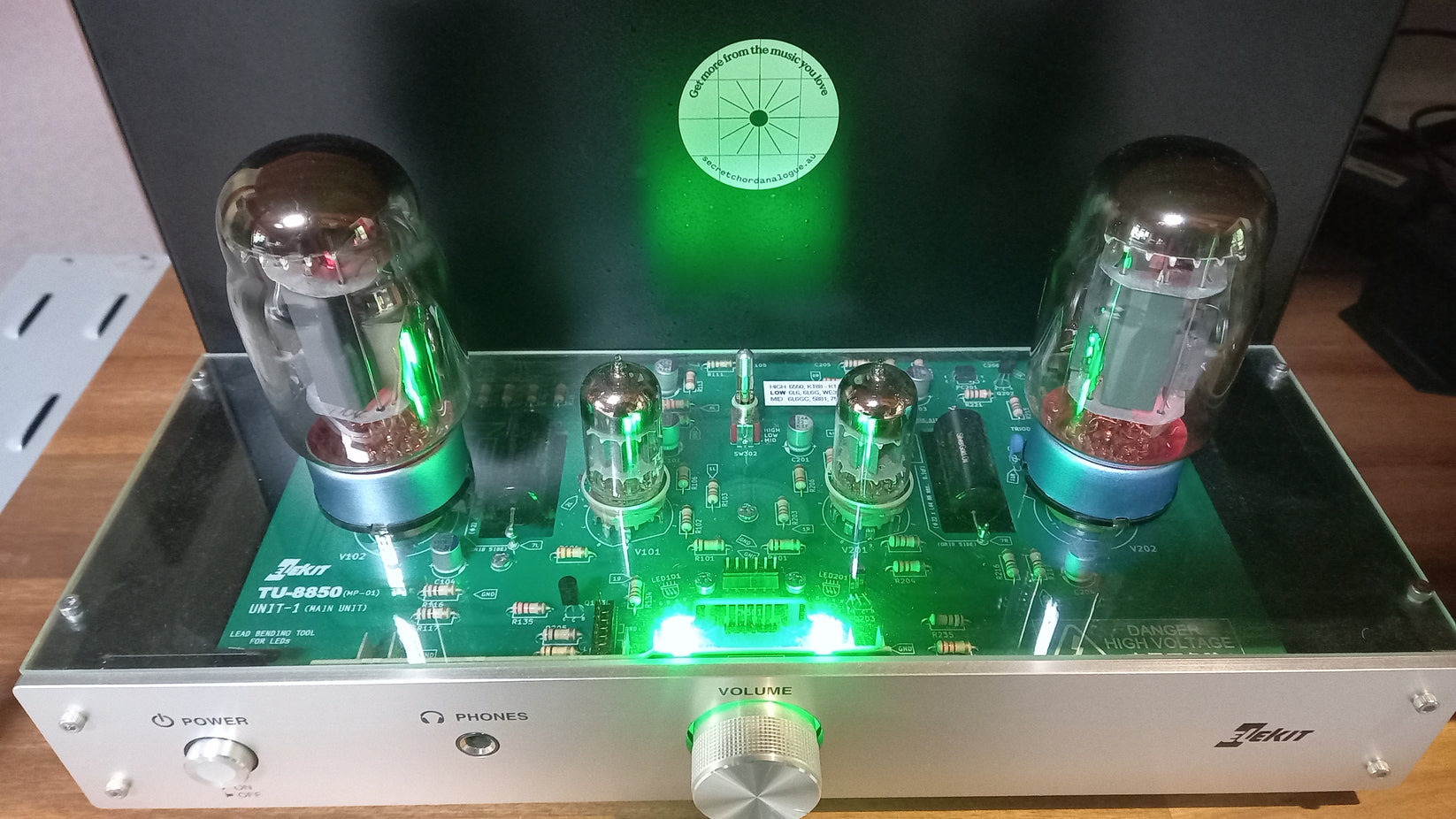 Perspex cover for Elekit Tube Power Amps – Secret Chord Analogue